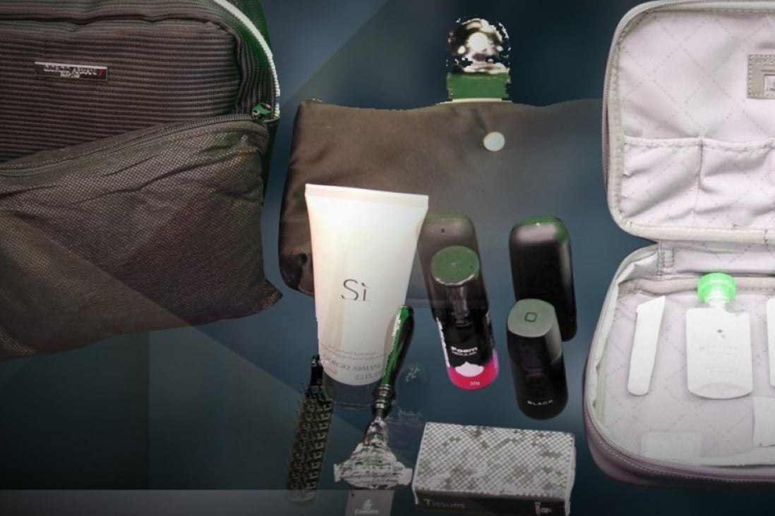 A peek inside the amenities bag in first-class on Emirates, Qatar ...