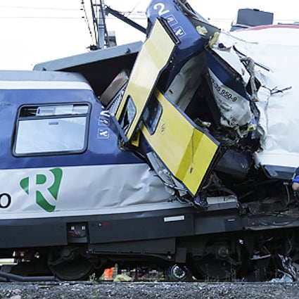 Two Swiss trains collide, 26 injured, driver found dead | South China ...
