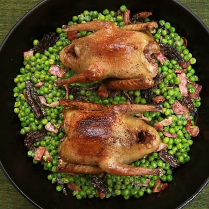 45-minute meal recipes: pigeons with green peas and sweet potato, and ...