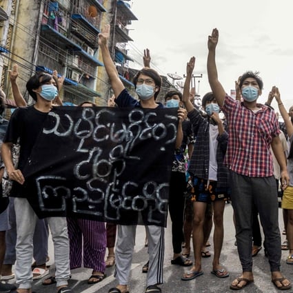Myanmar protesters show support for Rohingya with viral social media ...
