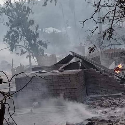 Myanmar village burned after fighting as residents blame security ...