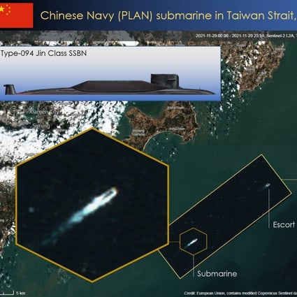 Chinese nuclear submarine spotted sailing on the surface in Taiwan ...