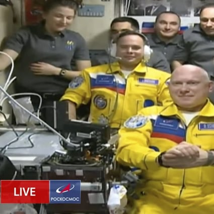 All-Russian crew arrive at International Space Station in Ukrainian ...