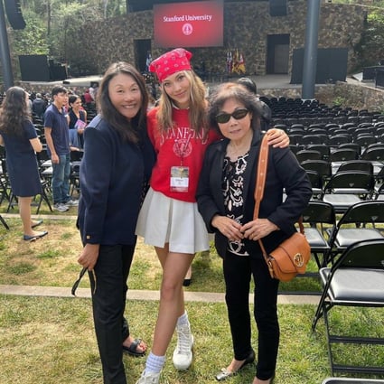 Eileen Gu celebrates her first day at Stanford University in California ...