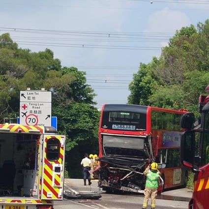 9 hurt in collision between KMB double-decker bus and dump truck in ...