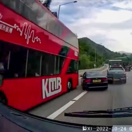 Car rolls over 360 degrees, collides with double-decker and two ...