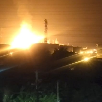 Fire rages after explosion at oil refinery in southern Taiwan | South ...
