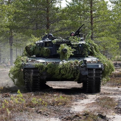 Ukraine war: Russia presents tractor as destroyed Leopard 2 battle tank ...