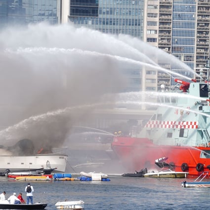 Firefighters douse blaze after three yachts catch fire in Hong Kong’s ...