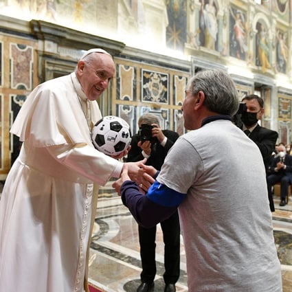 Pope meets ‘Team Francis’ before charity football match | South China ...