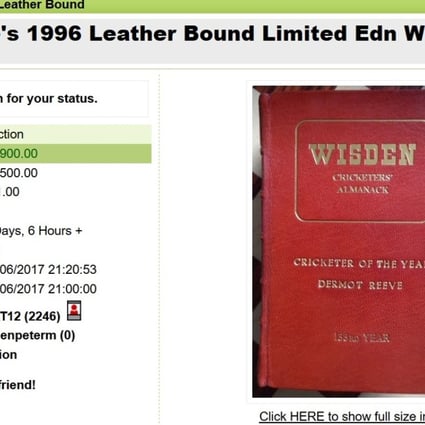 HK-born Dermot Reeve auctions prized Wisden Cricketer of the Year book ...