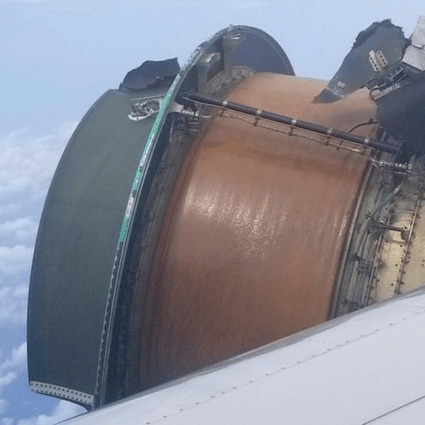 Terrifying video shows jet engine falling apart mid-flight on its way ...
